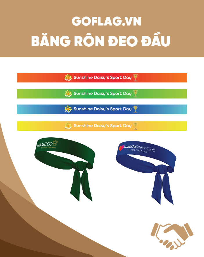 Băng rôn đeo đầu cắt lazer - GOFLAG